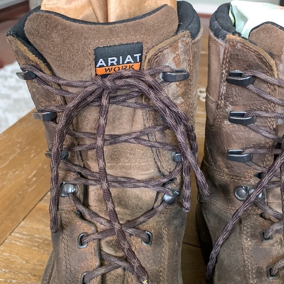 Ariat | Shoes | Ariat Workhog Waterproof Spidertek Lace Up Leather Work ...